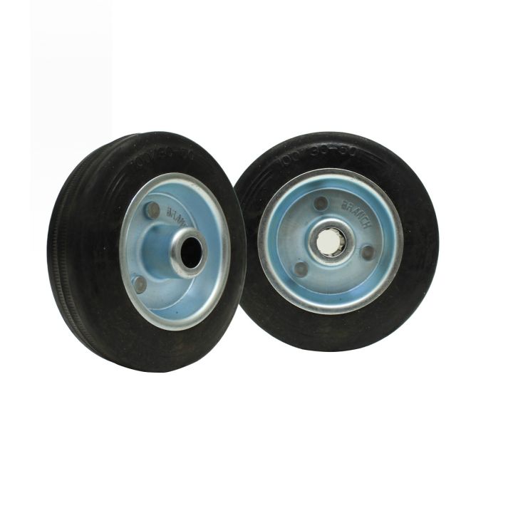 Roda Karet Hitam Roda Troli 3" - 4" Inci / Spare Part Roda Troli Trolly ...