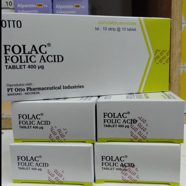 Folac Folic Acid Asam Folat 400 mcg Box Isi 100 | Lazada Indonesia