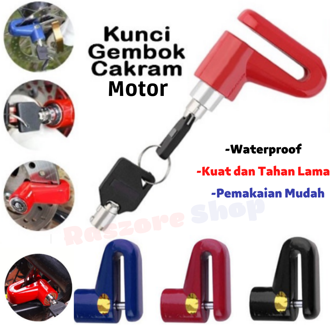 Kunci Gembok Sepeda Motor Cakram MotoLock Anti Maling Pengaman Motor ...
