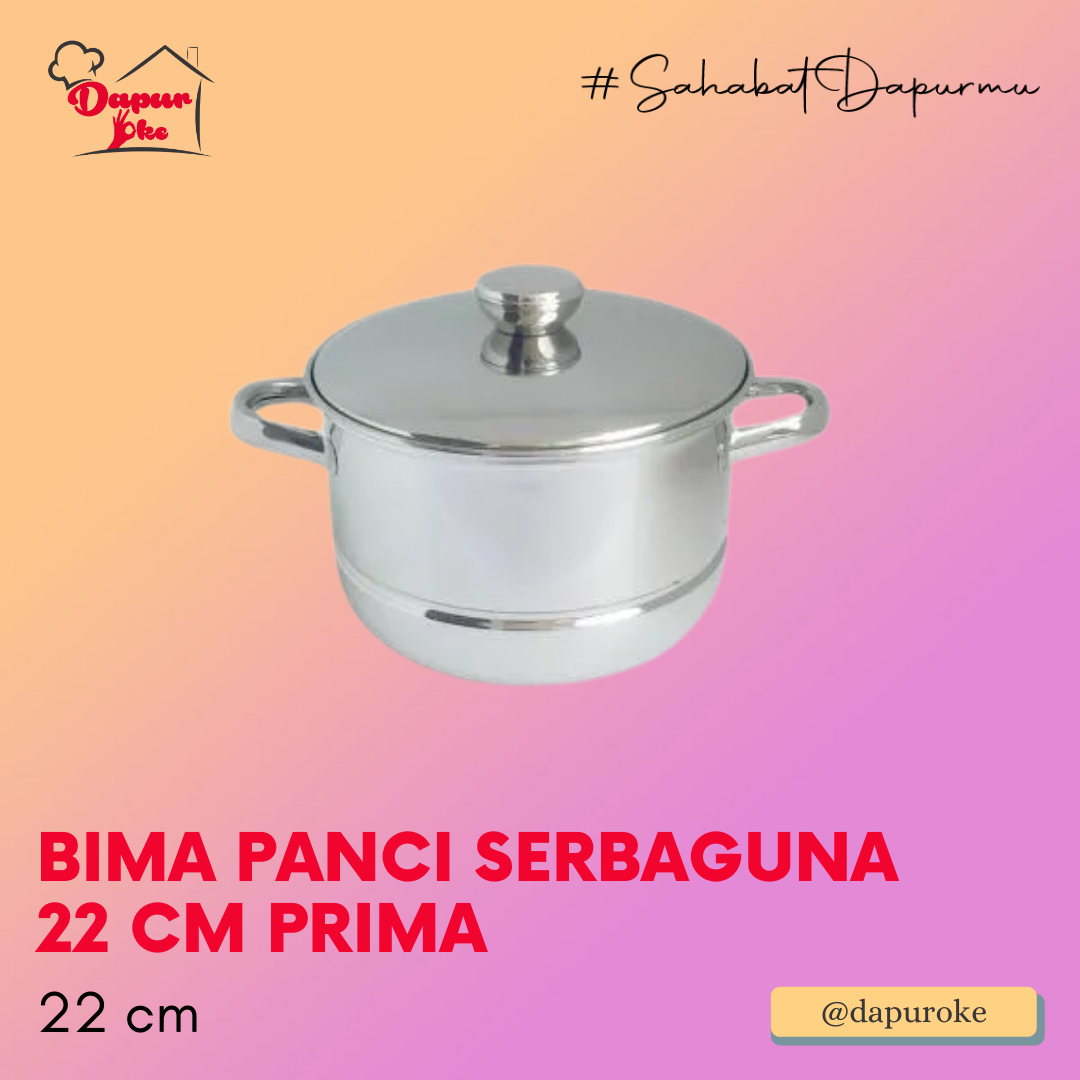 Bima Panci Serbaguna 22 cm Prima / Steamer Stainless | Lazada Indonesia