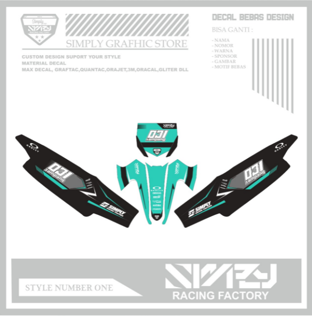Decal Dekal Stiker Sticker Motor RBT Bebas Design simply | Lazada Indonesia