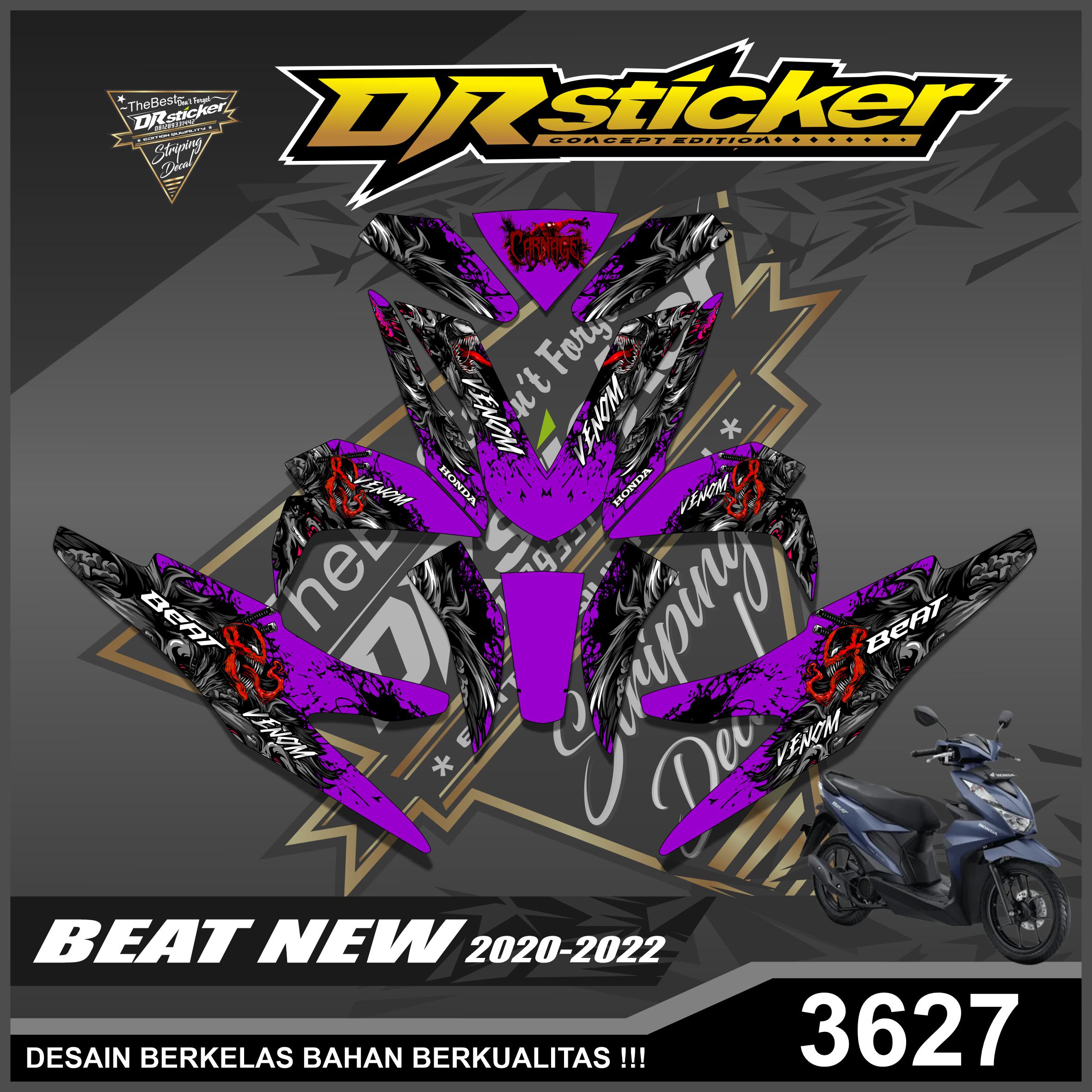 3627 DECAL COSTUM FULLBODY MOTOR HONDA BEAT NEW TAHUN 2020-2022 DESAIN ...