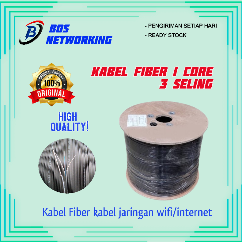 Kabel Fiber Optik 1 Core 3 Seling Fiber Optic ecer permeter | Lazada ...