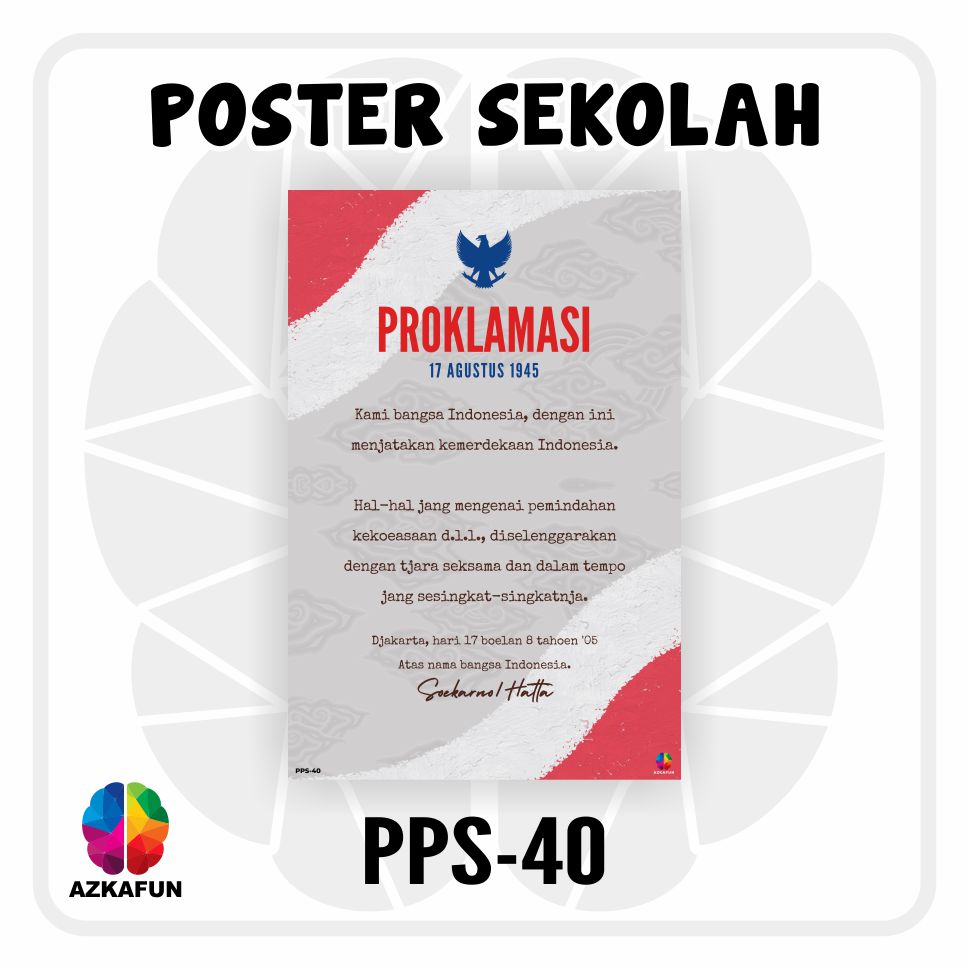 Poster Sekolah PANCASILA - Poster edukasi anak - poster sumpah pemuda ...