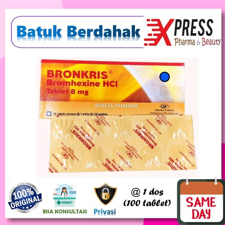 ⚡XPRESS⚡ Bronkris STRIP Obat batuk Berdahak Tablet Bronkis Bonkris ...