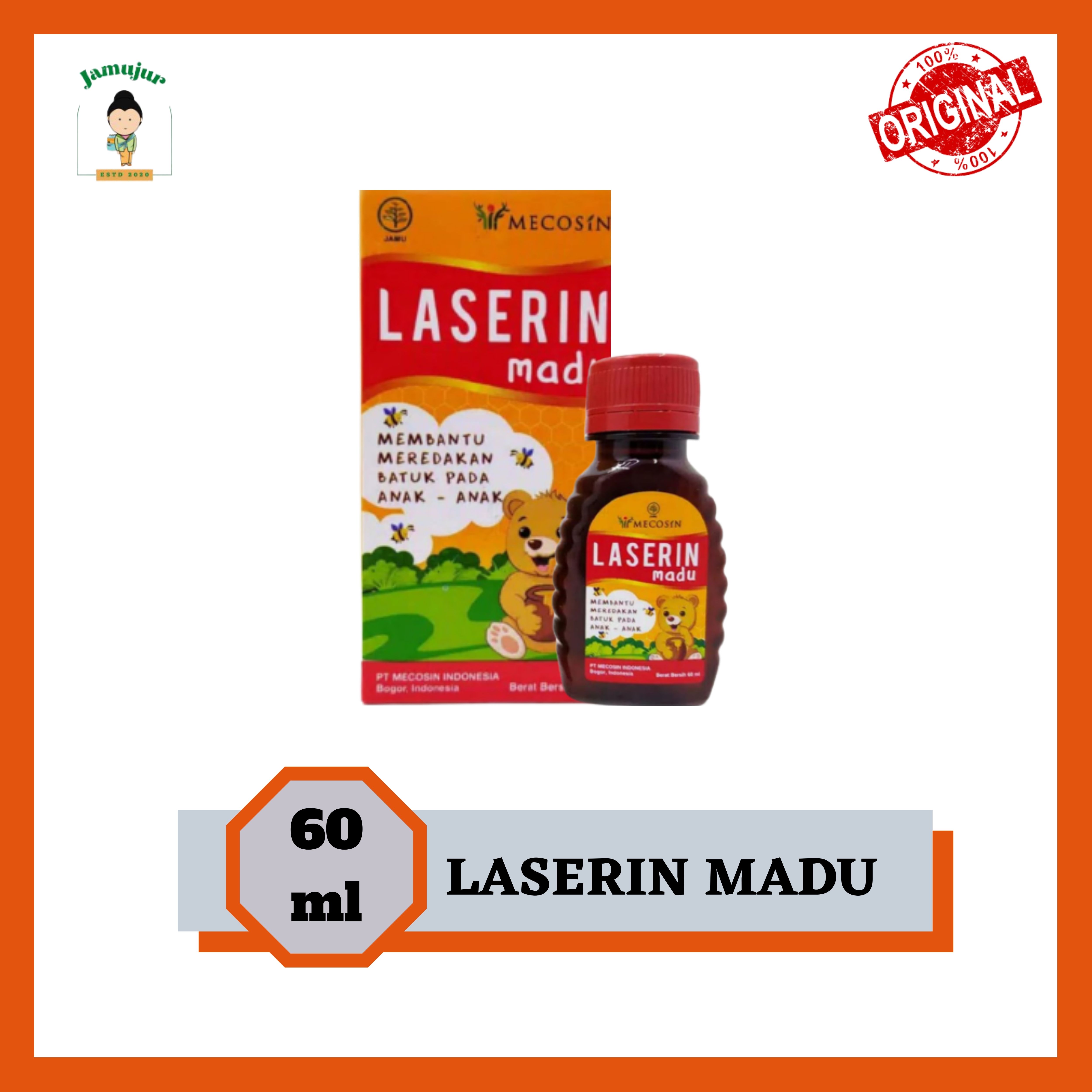 LASERIN MADU ANAK-ANAK Obat Batuk dan Flu Herbal 60 ml / Jamujur / BISA ...