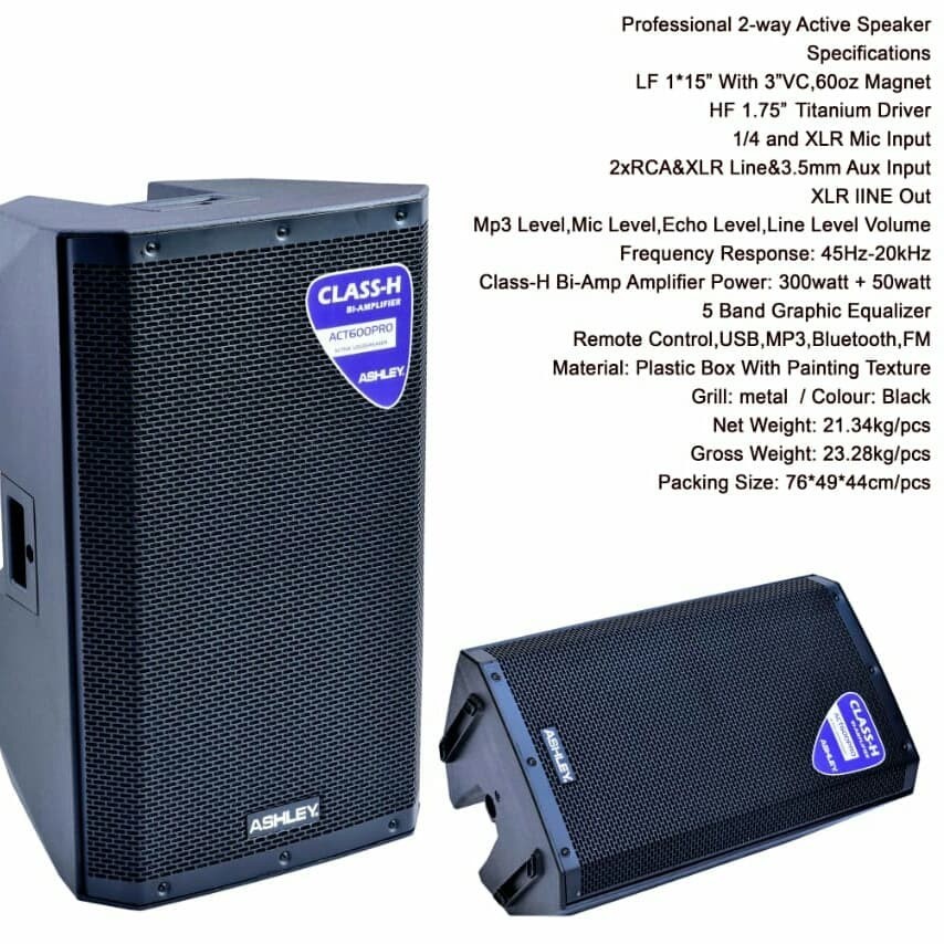 Speaker ashley act 600pro/act600pro speaker aktif ashley | Lazada Indonesia