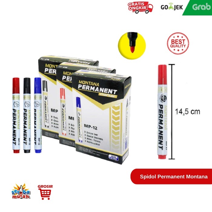 Spidol Montana Permanen / Permanent Marker MP-12 MP 12 | Lazada Indonesia