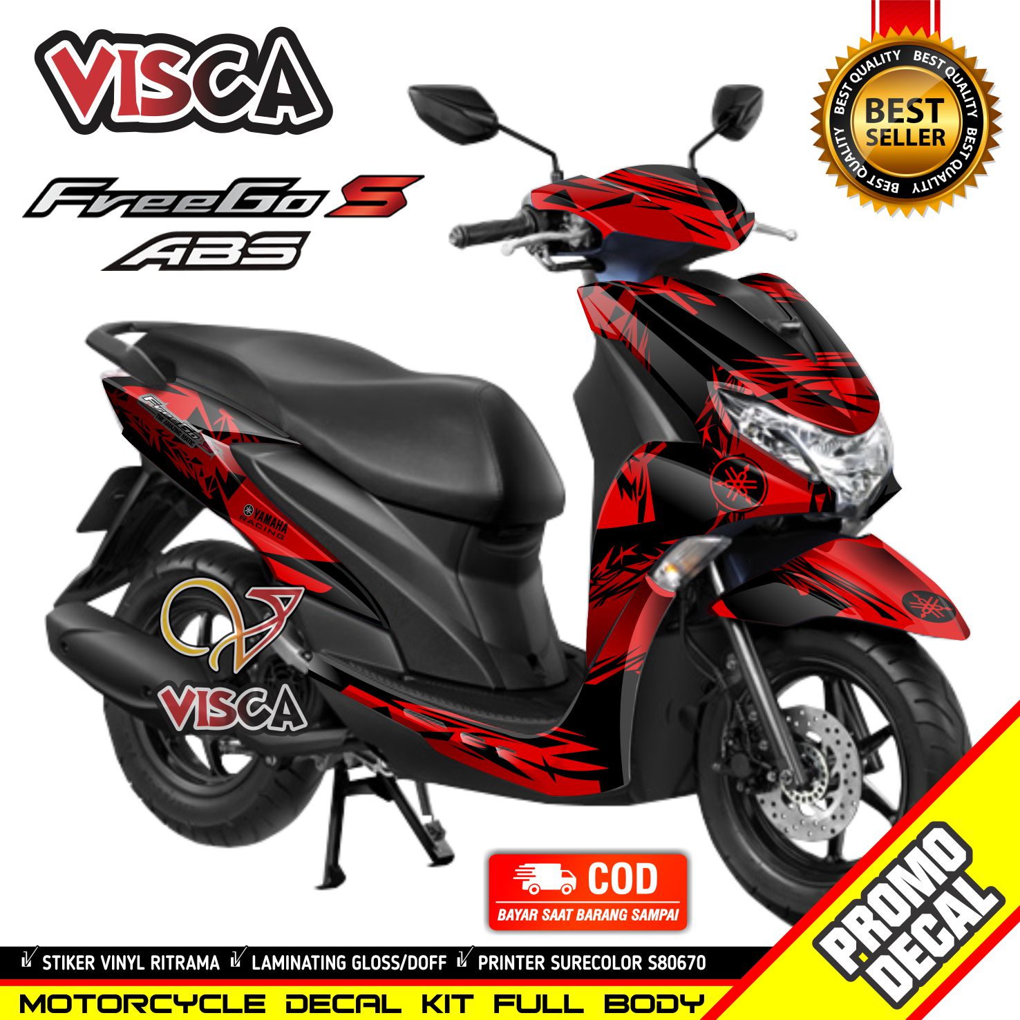 Decal Freego Full Body Stiker Yamaha Freego Full Body Stiker Motor ...