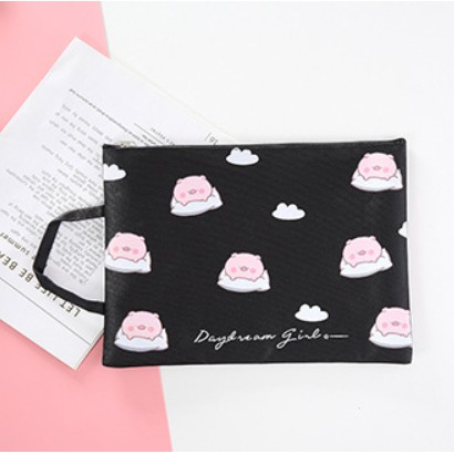 Tas Map A4 Resleting Gambar BABI PIGGY LUCU / Map Organizer Tas ...