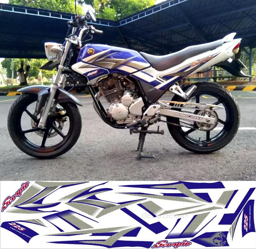 Stiker Cutting Yamaha - Striping Scorpio G Biru 2004 | Lazada Indonesia