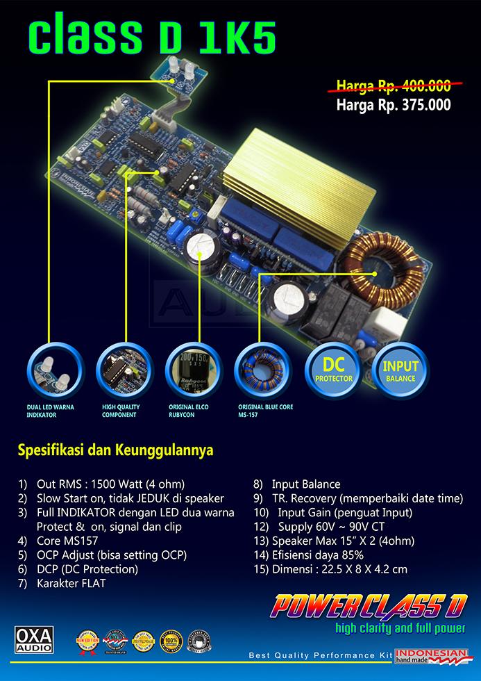 Kit Power Amplifier Class D1K5 PRO | Lazada Indonesia