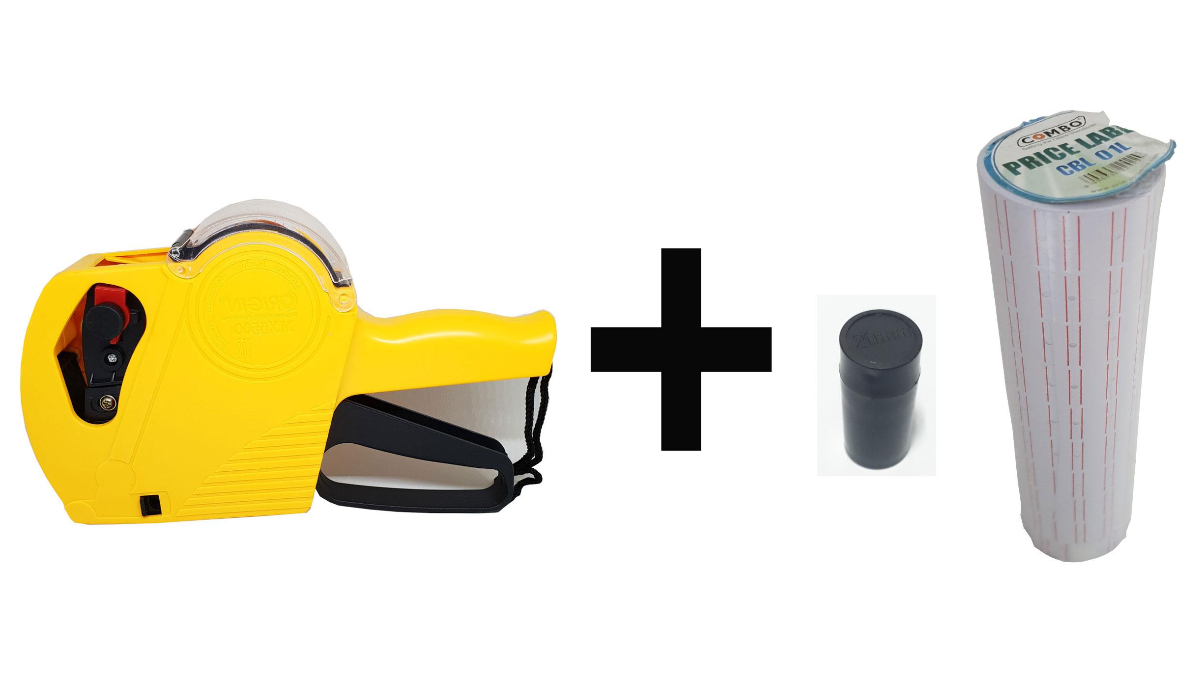 Mesin / Alat Label Harga Origin OPL-5500PC Kuning + Kertas Label Harga ...