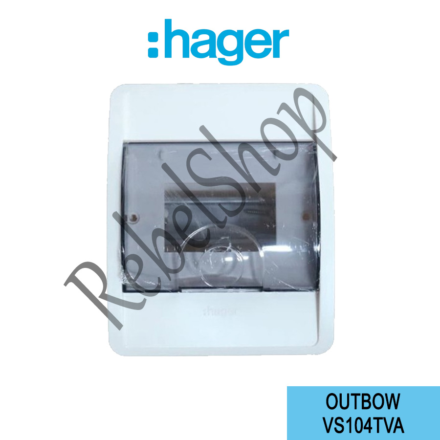 Hager Kotak Box MCB Outbow Tanam VS104TVA Transparant 4 Modul / Group ...
