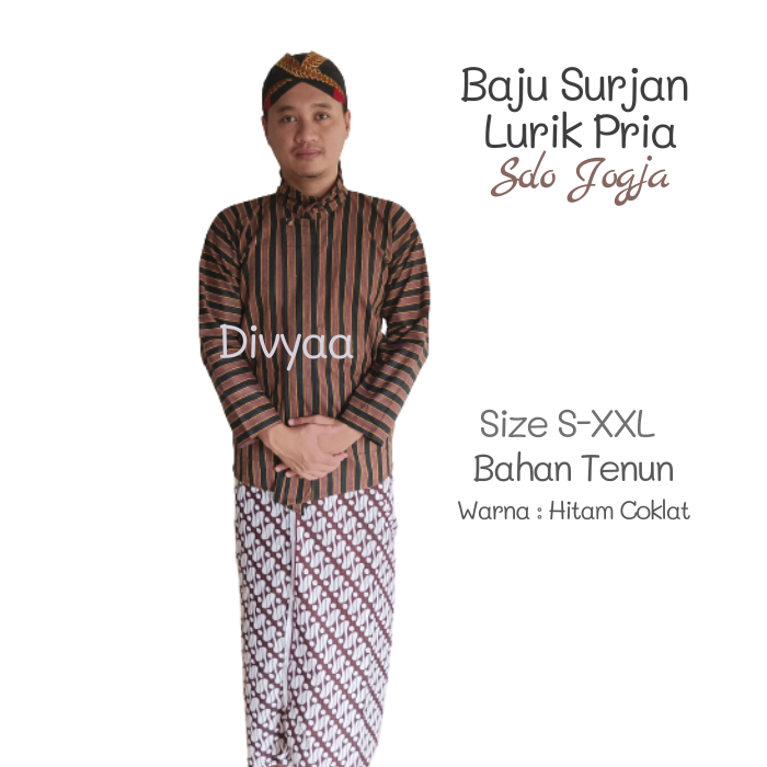 Baju Surjan Jawa Lurik Solo Jogja Baju Surjan Lurik Pria Baju Adat Jawa ...