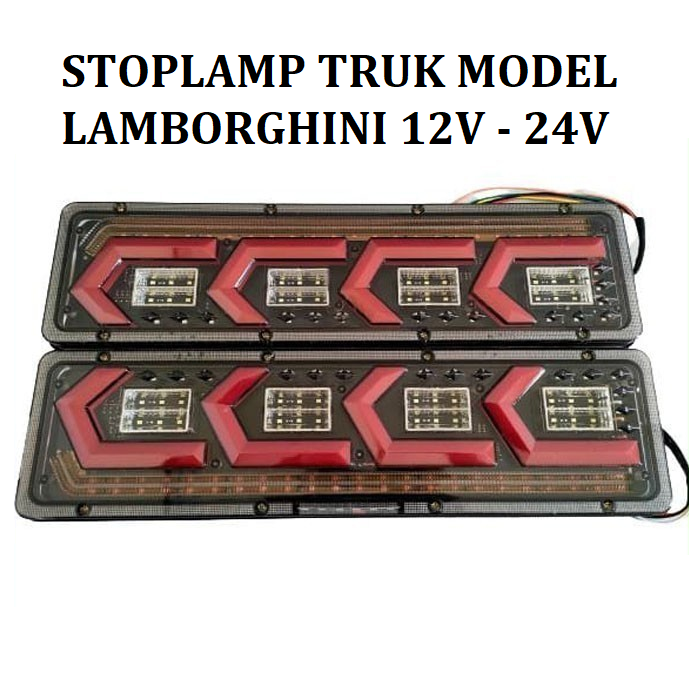 Stoplamp Truk Model Lamborghini 12V - 24V Universal | Lazada Indonesia