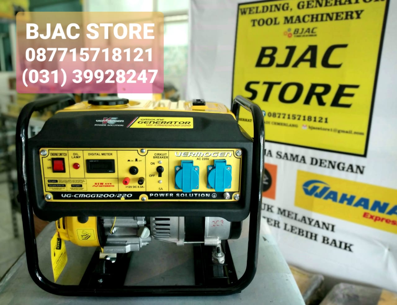 GASOLINE GENERATOR / GENSET PORTABLE 1200 WATT – 1 PHASE – OPEN ...