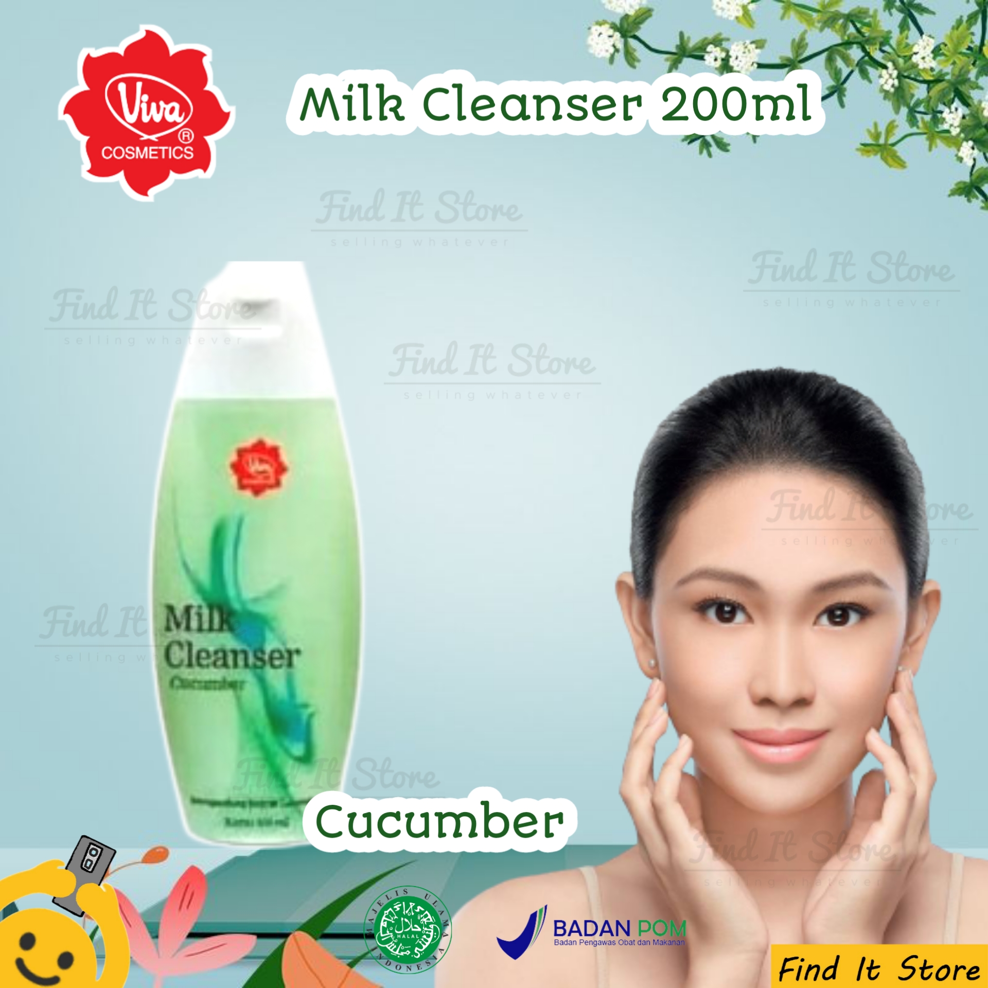 [200ml] Viva Milk Cleanser Face Tonic | Susu Pembersih Penyegar Toner ...