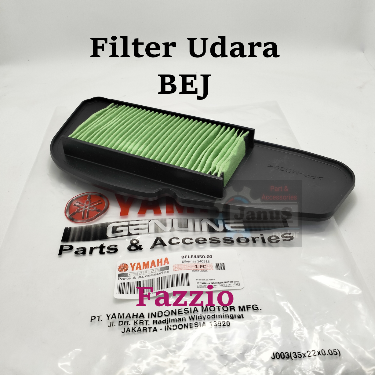 Filter Udara BEJ YAMAHA FAZZIO SARINGAN UDARA KUALITAS ORIGINAL PRESISI ...