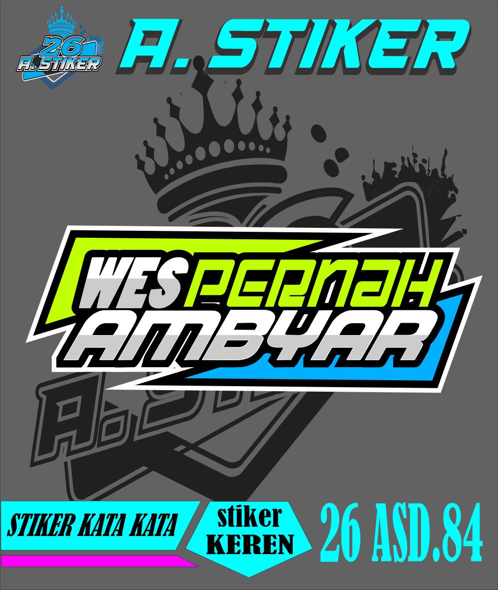 stiker tulisan keren stiker racing stiker kata kata stiker hologram ...