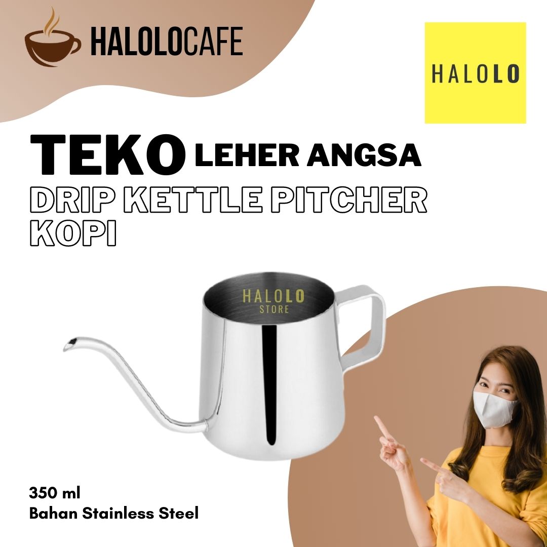 Teko Leher Angsa Drip Kettle Pitcher Kopi Teh Gooseneck Pour Over Jug ...