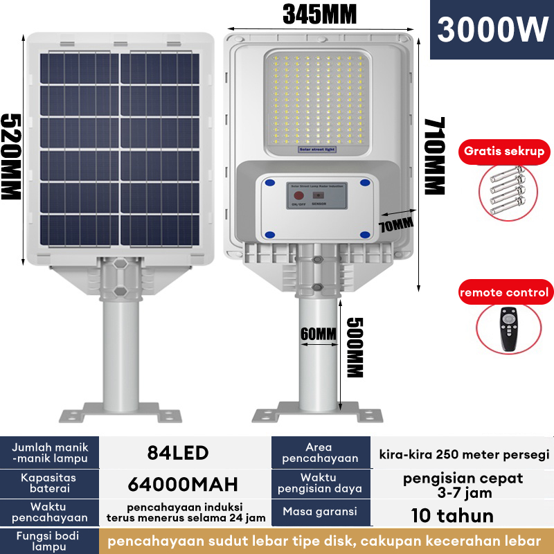 【Garansi 10 tahun】 Lampu Jalan Tenaga Surya 5000W lampu tenaga surya ... 【Garansi 10 tahun】 Lampu Jalan Tenaga Surya 5000W lampu tenaga surya ...