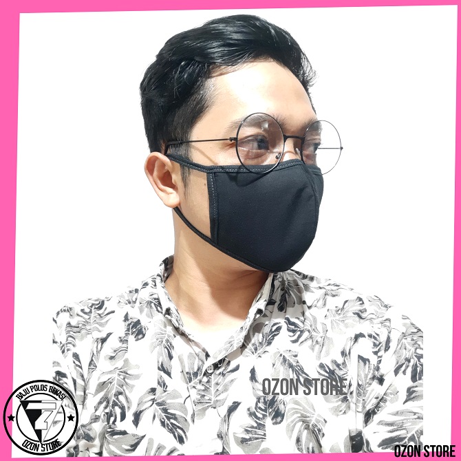 Masker Kain Hitam Polos KPOP ISI 2 PCS | Lazada Indonesia