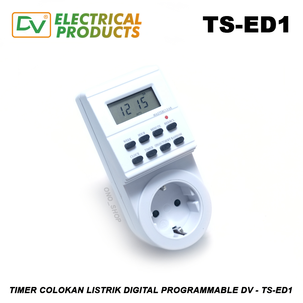 Timer Colokan Listrik Digital Programmable - DV - TS-ED1 | Lazada Indonesia