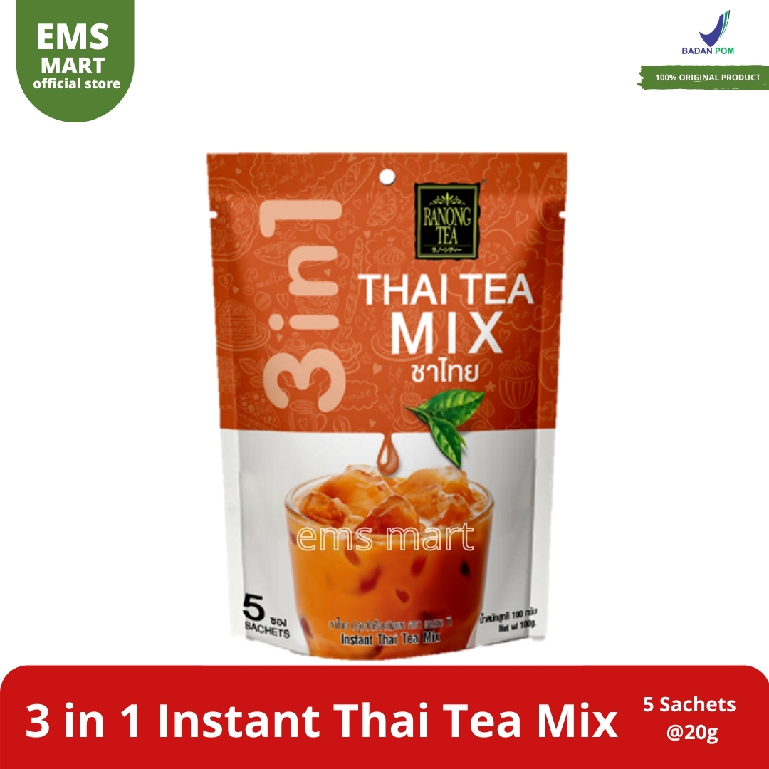 Ranong Tea 3 In 1 Instant Thai Tea Mix - 5 Sachets | Lazada Indonesia