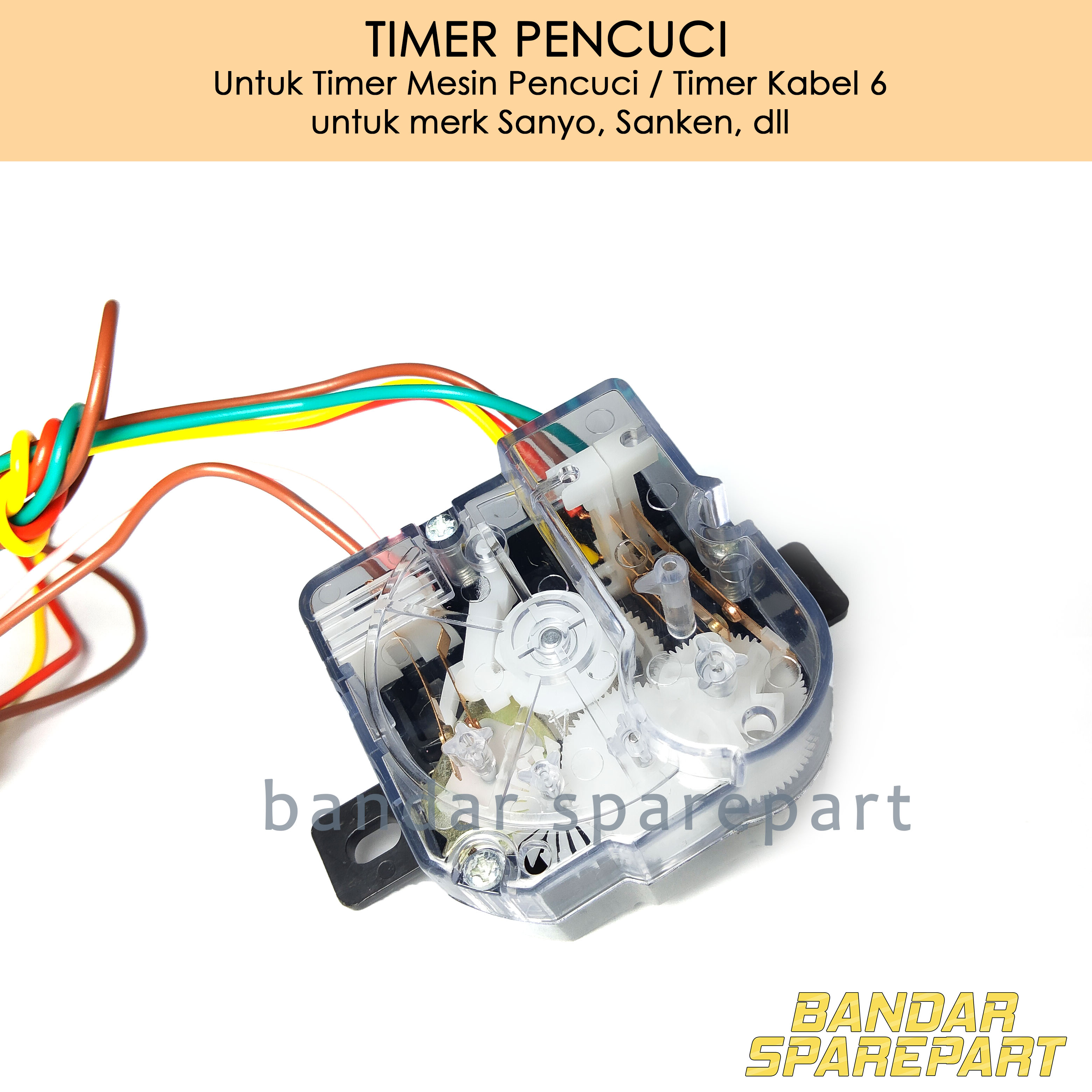 Timer Mesin Cuci Pencuci / Wash Kabel 5 & 6 untuk merk Sanken, Sanyo ...