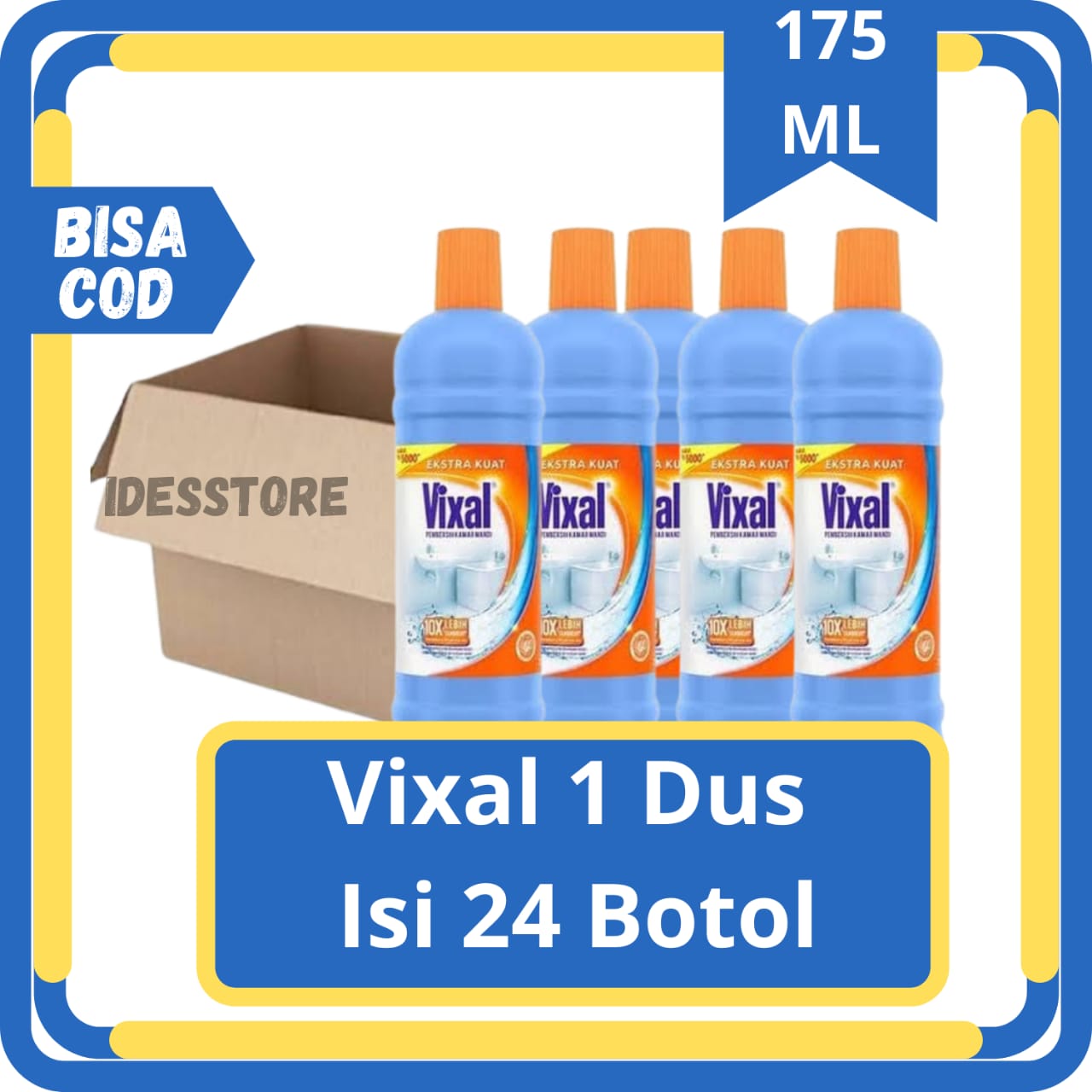 Vixal Pembersih Kamar Mandi 1 Dus Isi 24 Botol Murah Anti Bakteri Kerak Noda Kuning | Lazada ...