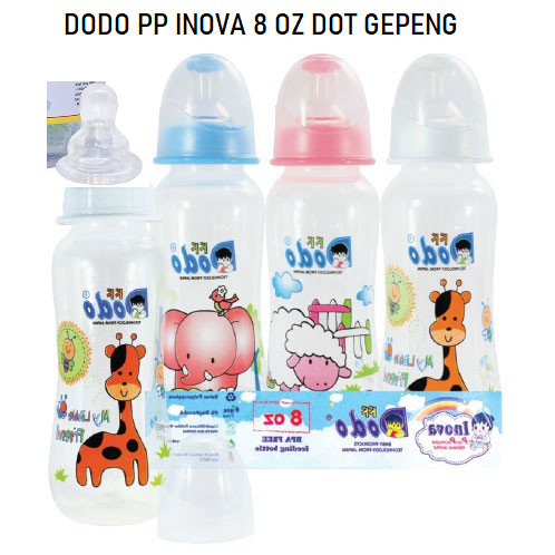 Dodo PP INOVA Botol Susu Asi Bayi Anak Dot Gepeng Pedodontic ...
