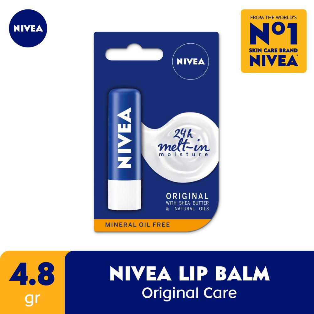 NIVEA Lip Care Lip Balm Original Essential 4.8gr - Melembabkan ...