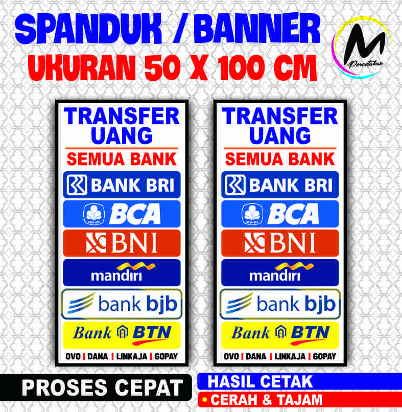 Jual Banner Transfer Bank Spanduk Konter | Lazada Indonesia