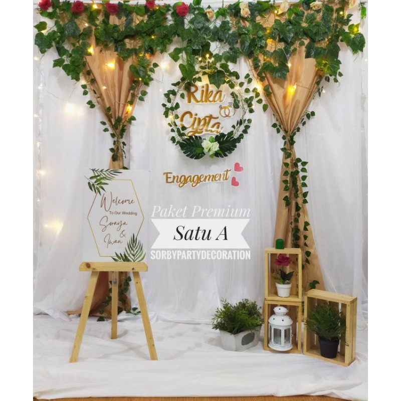 Paket backdrop lamaran nikahan Premium | Lazada Indonesia