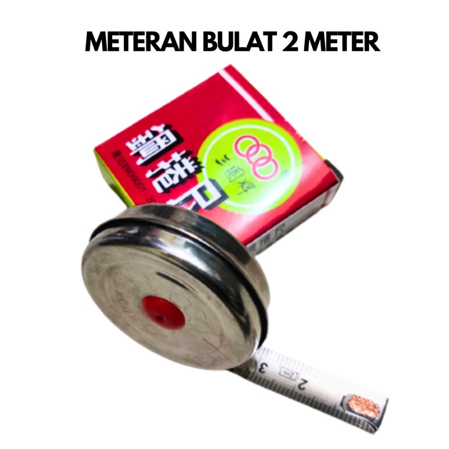 Meteran Stainless Bulat MINI JENGKOL BERKUALITAS/ Meteran Jengkol 2 ...