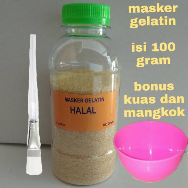 Masker Gelatin 100 Gram Gratis Kuas dan Mangkok Cantik | Lazada Indonesia
