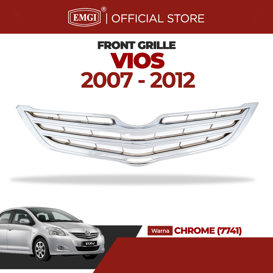 EMGI - Front Grille Vios Gen 2 2007 2008 2009 2010 2011 2012 - Chrome ...