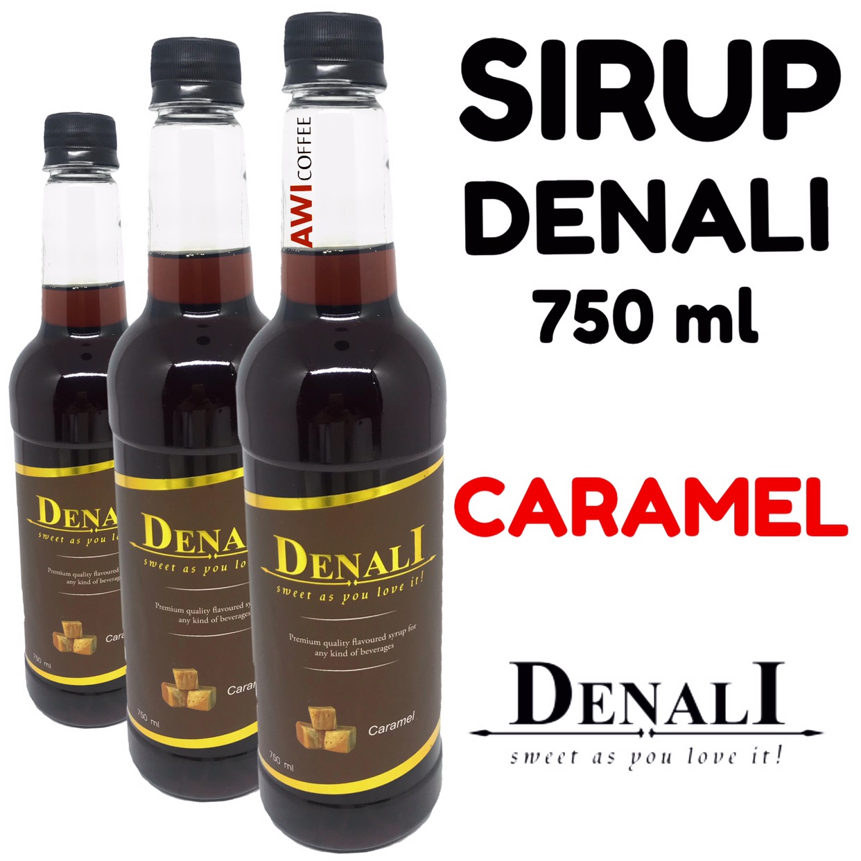 DENALI FLAVOURED SYRUP CARAMEL For Cafe | Sirup Karamel Gourmet Kafe ...