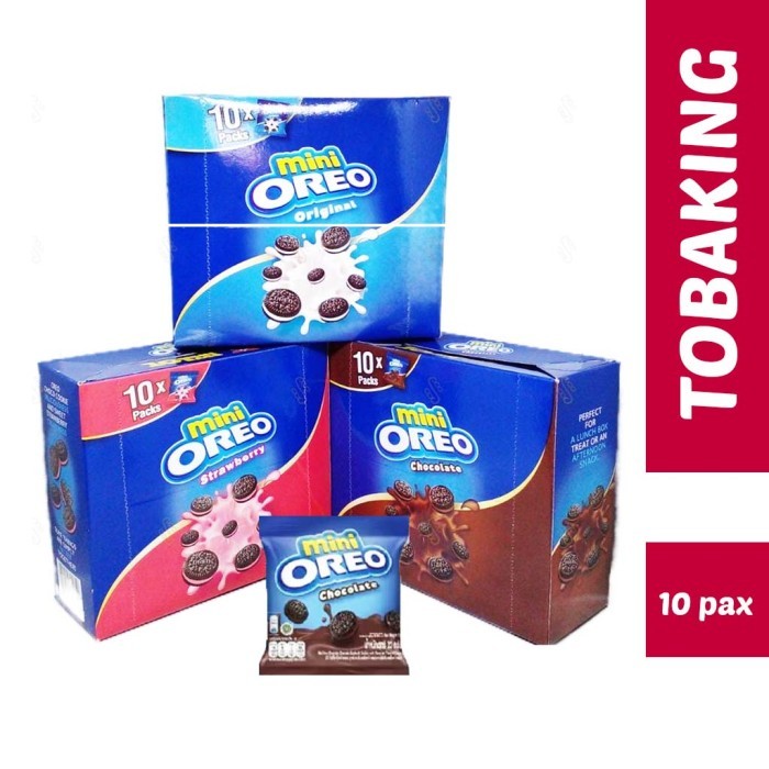 Oreo Mini Box isi 10 Original Chocolate Strawberry Biskuit Krim HALAL ...