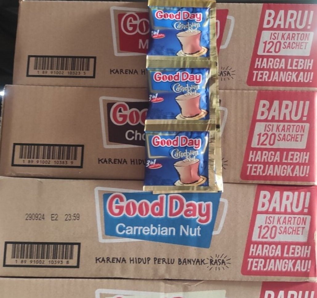 GOOD DAY 3 IN 1 Kopi Instan 1 Dus / Karton isi 12Renceng ( 120Sachet ...