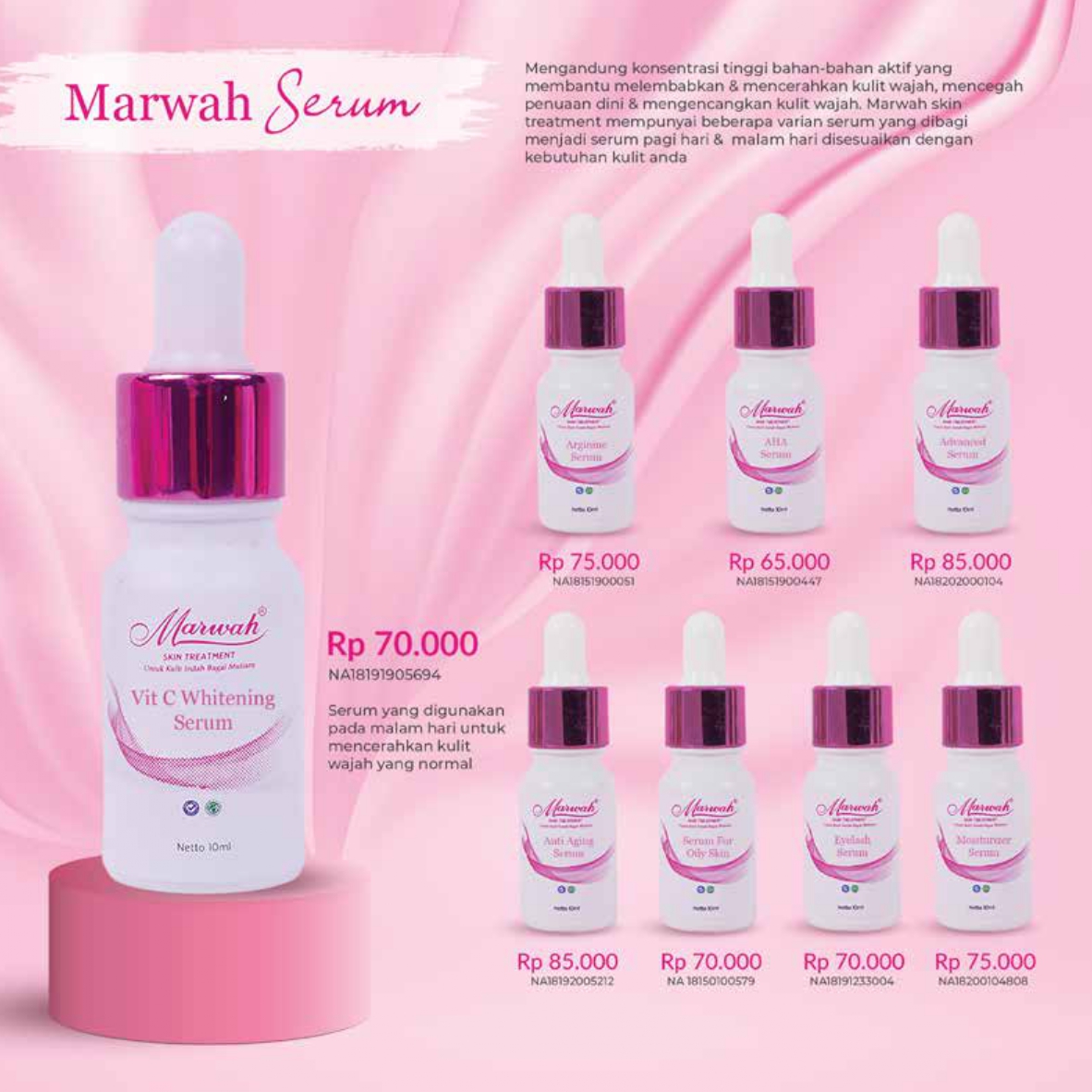 MARWAH SERUM (VIT C, Arginine, AHA, Advanced, Anti Aging Serum, Serum ...