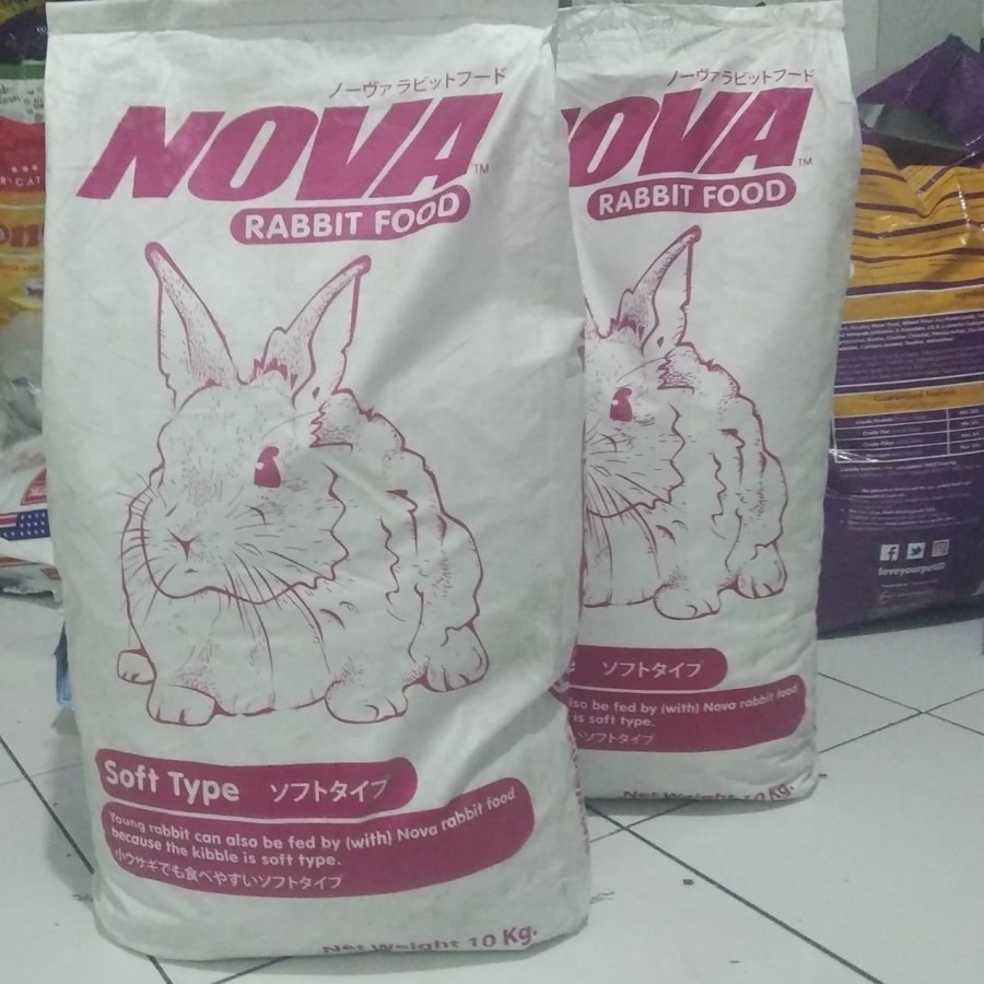NOVA RABBIT FOOD 10KG / MAKANAN KELINCI PAKAN KELINCI MURAH | Lazada ...