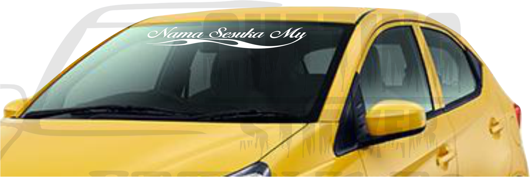 STICKER CUTTING CASTEM NAMA BEBAS kata2 untuk kaca mobil stiker mobil ...