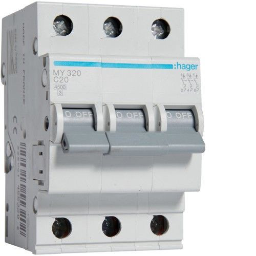 MCB Hager 3P 3 Phase 3 Pas Tipe MY | Lazada Indonesia