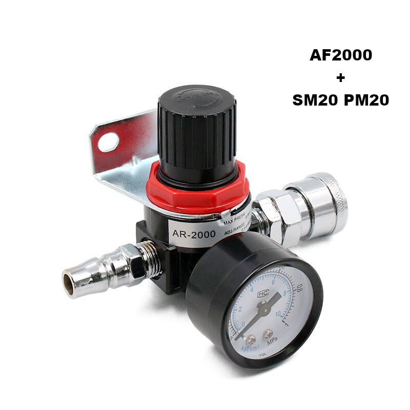 Pneumatic Air Pressure Regulator 1/4" AR2000 | Lazada Indonesia