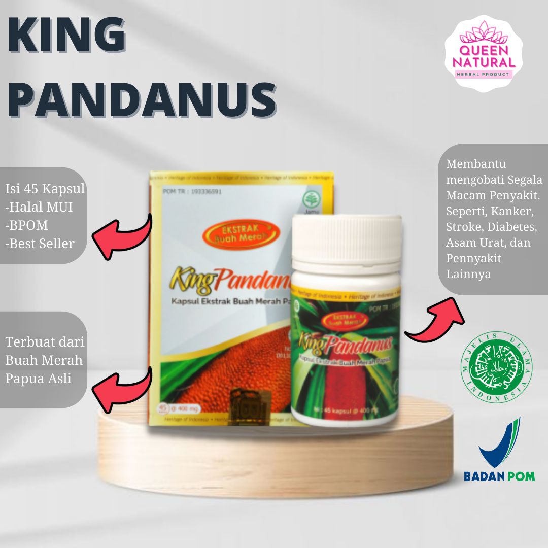 KING PANDANUS HERBAL ALAMI ORIGINAL EKSTRAK BUAH MERAH PAPUA SOLUSI ...