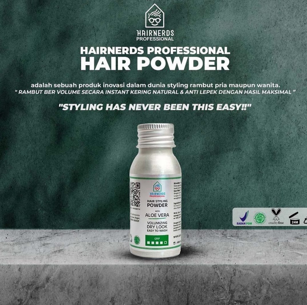 Hairnerds Powder Professional Freestyle Dust Hairstyling isi 10 gr ...