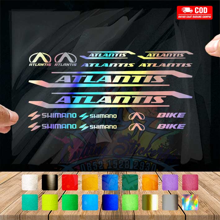 Cutting Stiker Atlantis Variasi Sepeda Sticker Frame Aksesoris Body Mtb ...