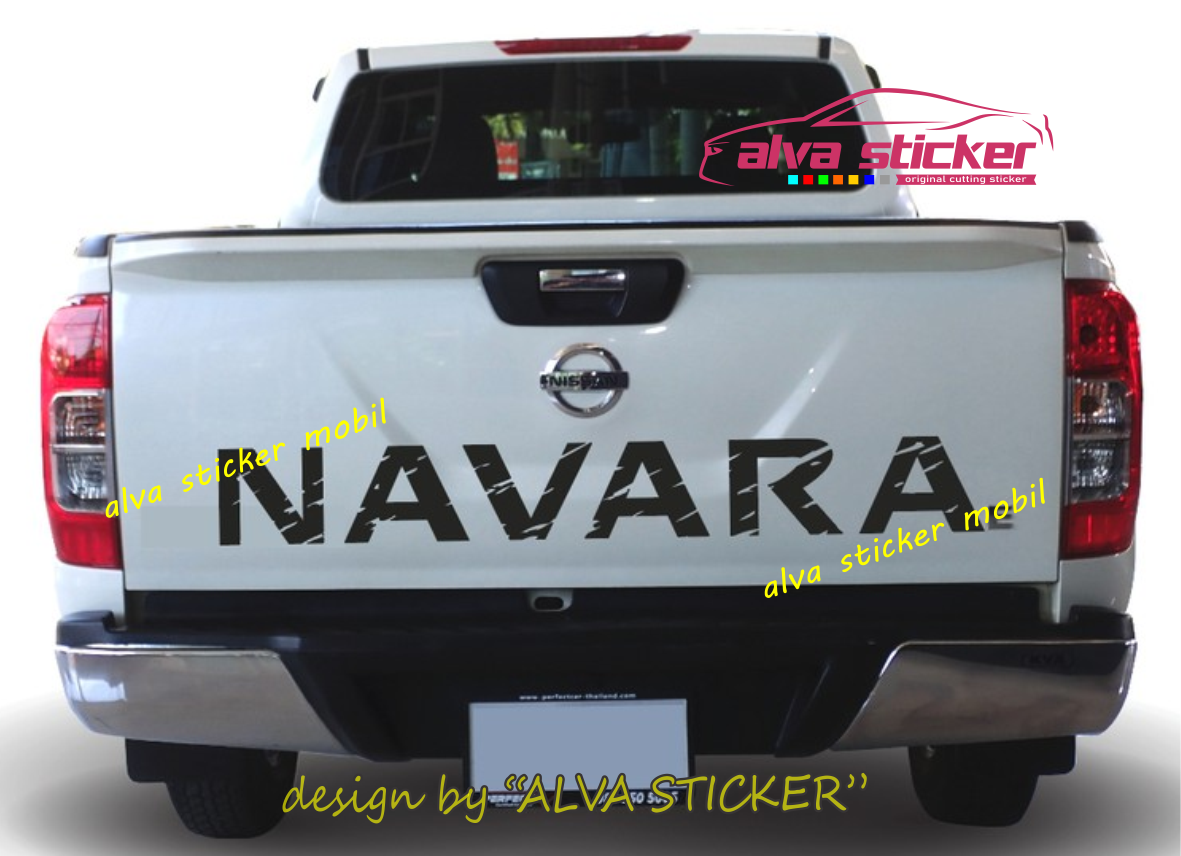 sticker stiker nissan navara stiker bak belakang navara tribal keren ...